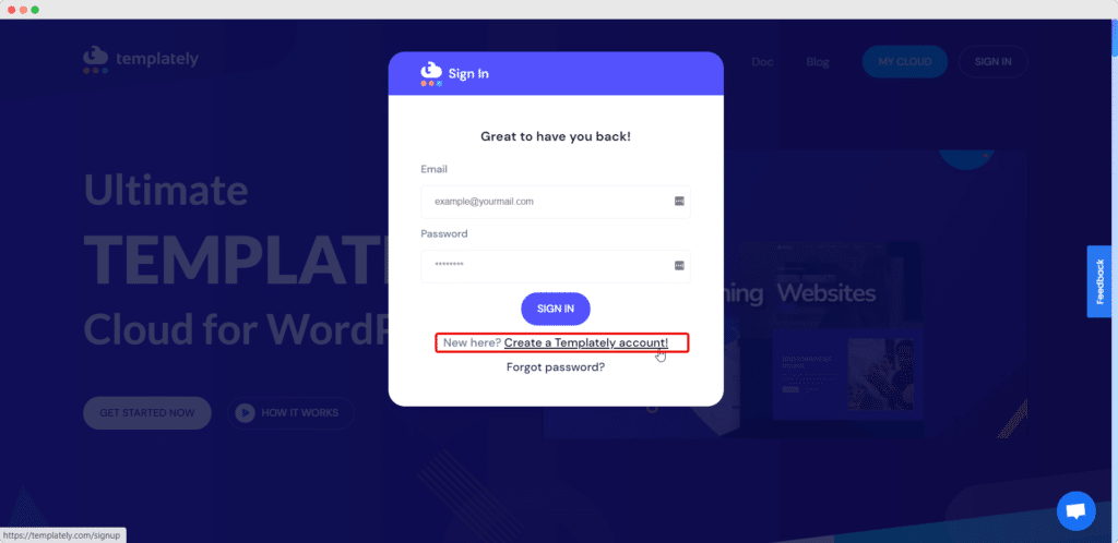 How To Create An Account In Templately? - Templately Documentations