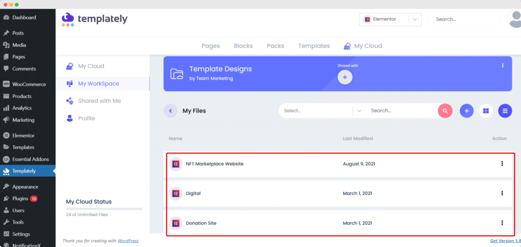 How To Configure Templately WorkSpace - Templately Documentations
