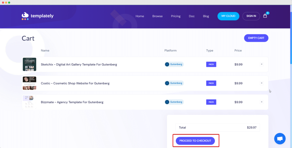 How To Purchase Template Packs Or Single Templates From Templately ...